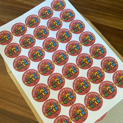 35x Custom Logo Stickers 37mm Round Stickers Matte - Etsy UK