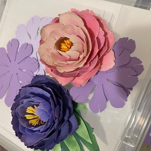 Flower Template 5 Paper Flower PDF SVG DXF Png Silhouette - Etsy