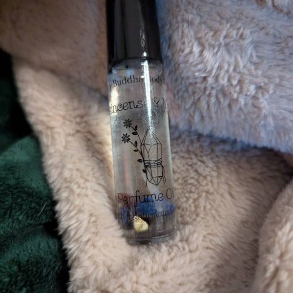 Roll on Oil Perfume With Crystals, Natural Perfume, Essential Oil ...