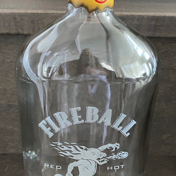 Fireball Whisky / Whiskey Custom Engraved/etched Personalized Bottle ...