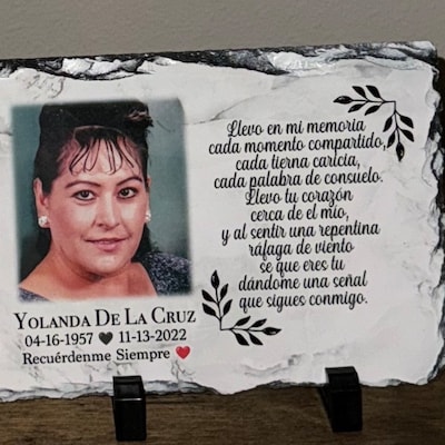 Spanish Memorial Slate Plaque, Custom Name Loss Gift, Sympathy Gift ...