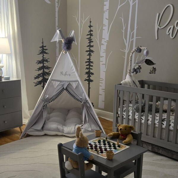 Baby Blue Zigzag Teepee Tent for Kids, Teepee, Kids Teepee, Teepee Tent ...