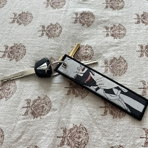 Embroidered Key Tag / Jet Tag - Etsy