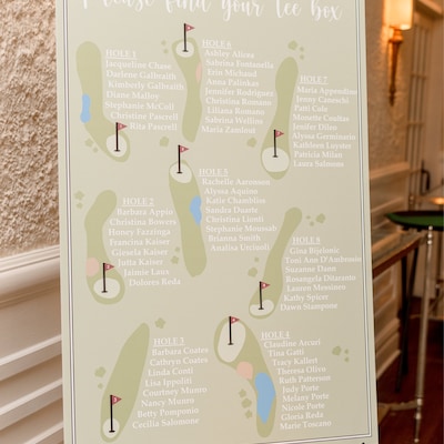Golf Seating Chart, Custom Digital Download, Printable Seating Chart ...
