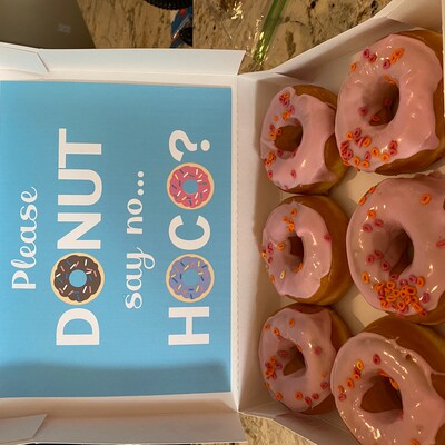 Homecoming Donut Promposal Ask Printable please Donut Say No... Hoco ...