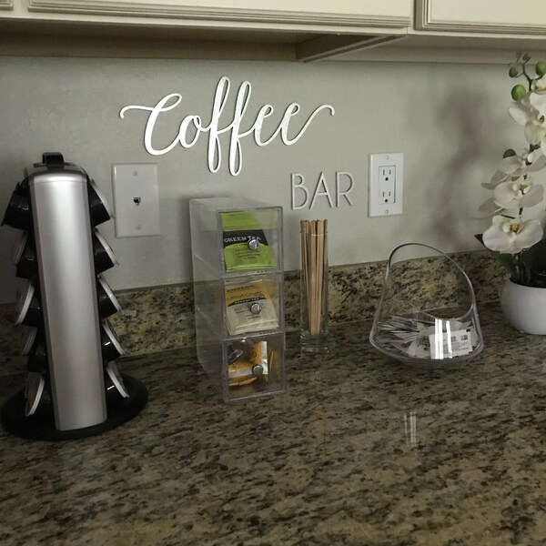Coffee Bar Wall Sign, Coffee Sign - No Backboard - Kitchen Office Break ...