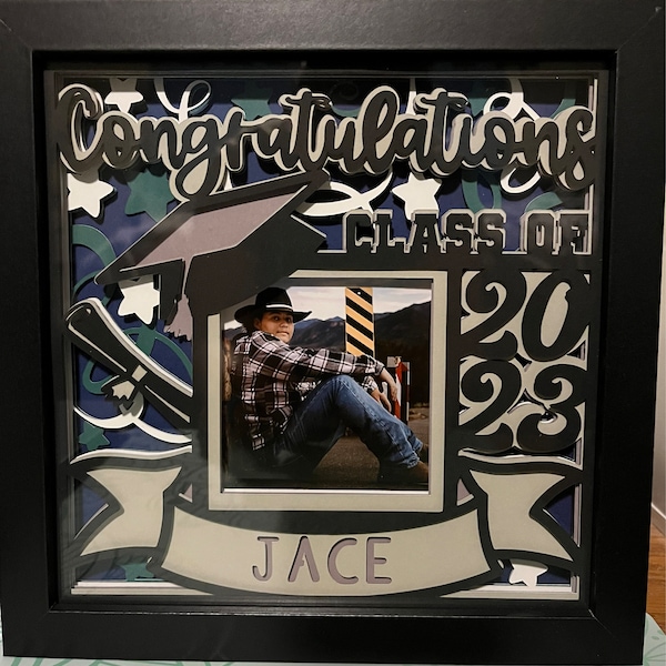 Graduation Shadow Box Svg, Personalized Graduation Svg, Class of 2025 ...