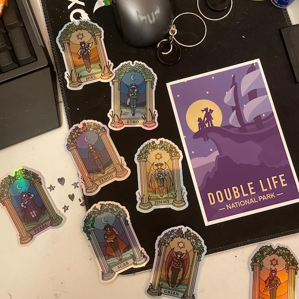 Life Series Characters Holographic Vinyl Stickers | Grain, Scar, Tango ...