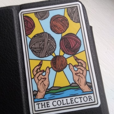 The Collector Tarot Card Vinyl Sticker, Funny Yarn Fiber Sticker ...