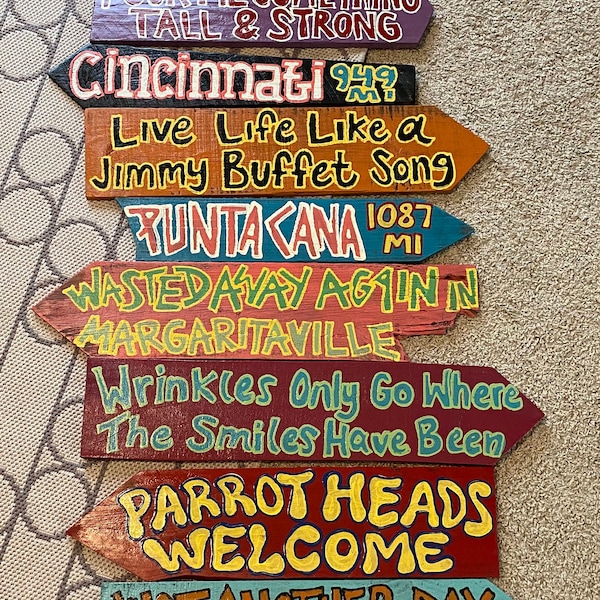Customer FAVORITE! Personalized Jimmy Buffet Margaritaville Directional ...