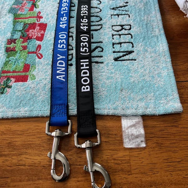 Custom Personalized Embroidered Dog Leash - Etsy