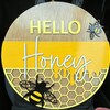 Hello Honey Bee Sign, Digital Download, Round Door Hanger, Summer Sign ...