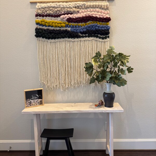 Wood Breakfast Bar | Bar Height Table | Rustic Bar Top Table | Behind ...