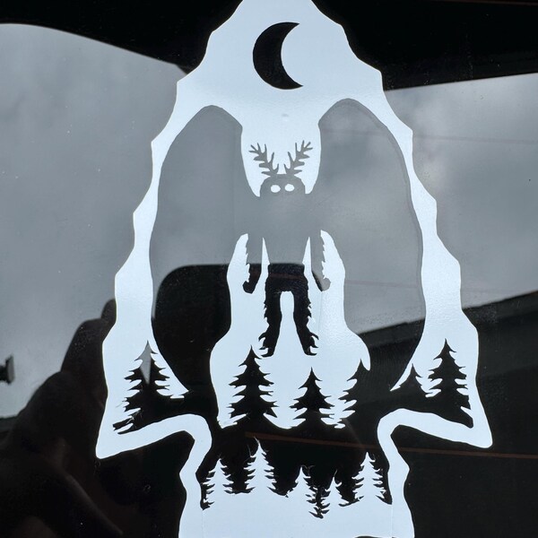 Wendigo Car Decal Wendigo Sticker Bumper Sticker for Cars Cryptid Vinyl ...
