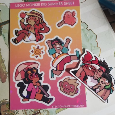 LMK Summer Vinyl Sticker Sheet 4x6 Inch Wukong Macaque MK Vinyl Holo - Etsy
