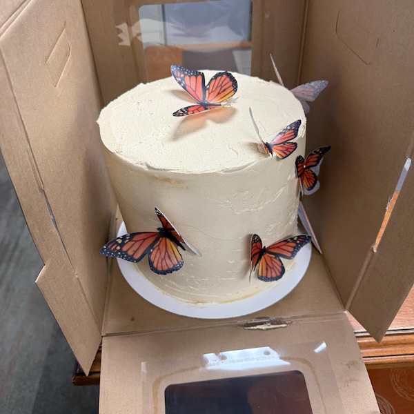 Edible Orange Life-like Monarch Butterfly Collection Set of 12 Edible ...