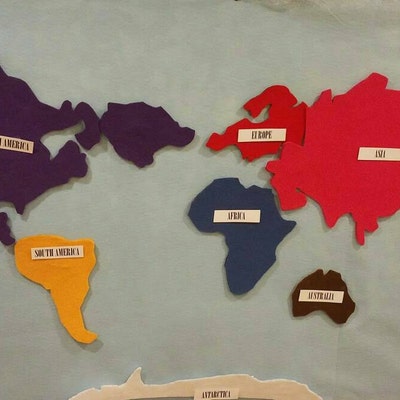 Pattern for World Continent Map // SVG Cut Files Included // Cut Felt ...