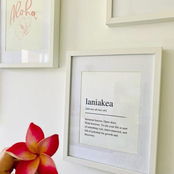 Aloha Definition Print, Hawaiian Wall Art, Love Definition Decor ...