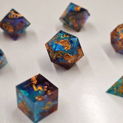 Milk Tea Boba Dice Kawaii Dice, Boba Dice, Handmade Resin Sharp Edge ...