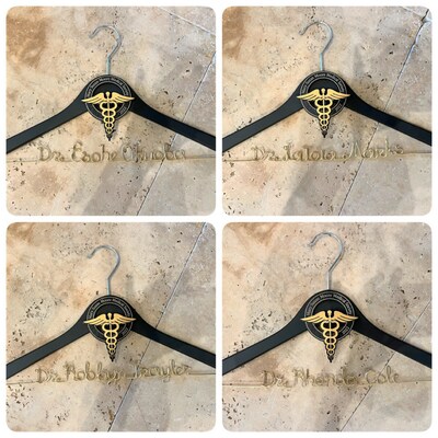 Doctor Coat Hanger, Caduceus Decal Hanger, Medical Gifts for Women ...