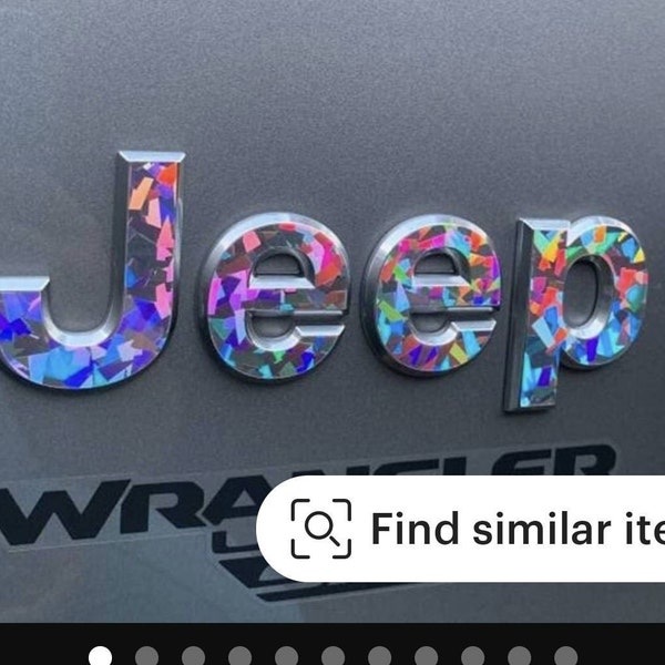 Holographic Crystal Jeep Emblem Sticker Decal, Wrangler JK, TJ, JL ...