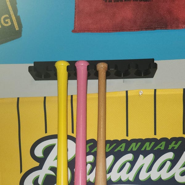 Mini Baseball Bat Rack Holder, Short - Display (2) Miniature Souvenir ...