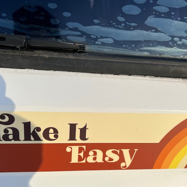 Take It Easy Bumper Sticker,bumper Sticker,70's Bumper Sticker, Retro ...