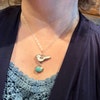 Number 8 Turquoise Circle Pendant Necklace With Skull Charm Sterling ...