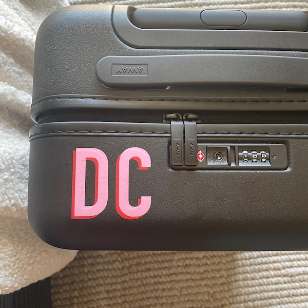 Double Layer Monogram Vinyl Decal - Two Color Vinyl - Shadow Block ...