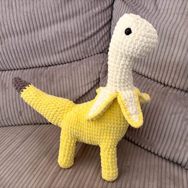 Bananasaurus Dinosaur NO SEW Crochet Pattern - Etsy
