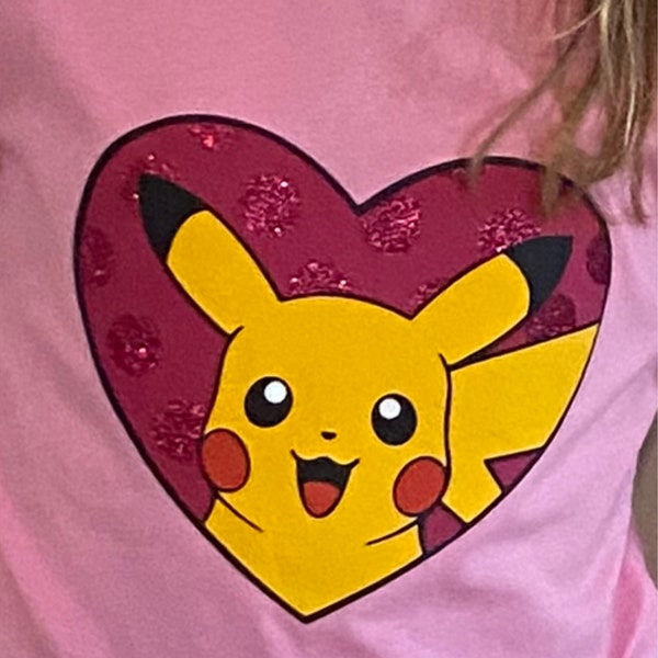Pikachu Valentine SVG, Pikachu Heart SVG, Polka Dot Heart, Love, Svg ...