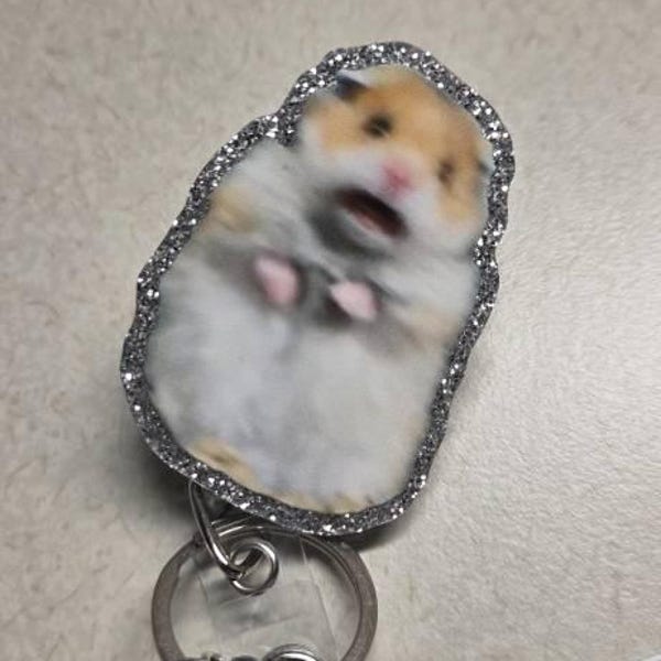 Zoned Out Cat Meme Retractable Badge Reel, Meme ID Clip, Nurse ID ...