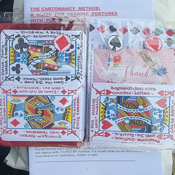 Cartomancy Card Meanings 52 Pages PDF - Etsy