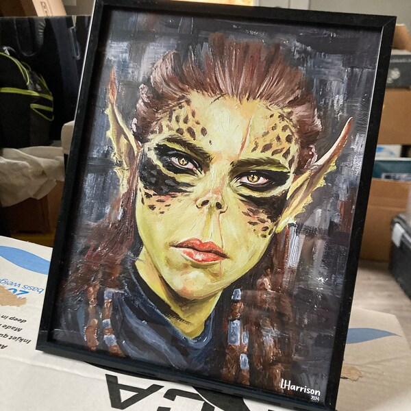 GALE DEKARIOS Oil Painting | Baldurs Gate 3 | Oil Painting Orignal 8" X ...