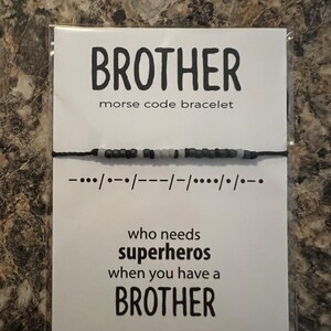 Brother Morse Code Bracelet,brother Gift From Sister,big Brother Little ...