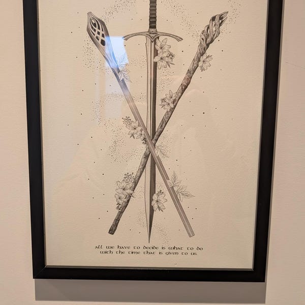 Tolkien Inspired Hand Drawn Book Stack Illustration Print // Lotr ...