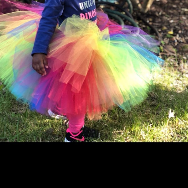 Rainbow Tutu, Imagine, A Magical Rainbow Birthday Tutu, Sewn Tutu, 9 ...