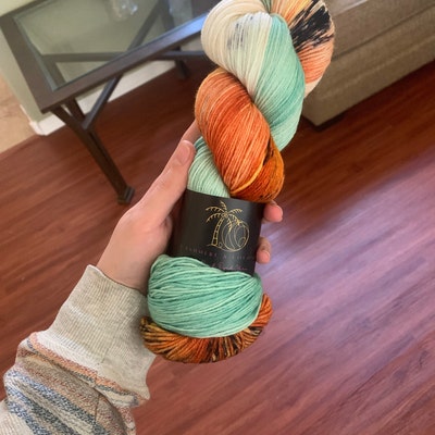Dragonfly in Amber Blue, Green, Gold, Hand Dyed Superwash Merino/nylon ...