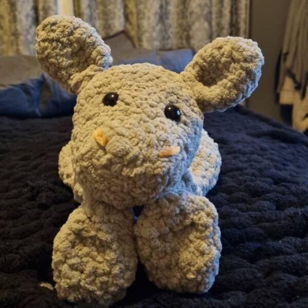 HIPPO Snuggler Plush Lovey | Hippo Security Blanket Toy | Amigurumi ...