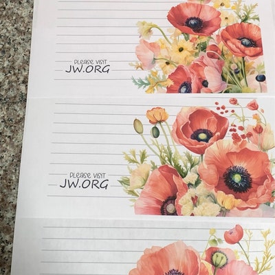 JW Letter Writing Stationery Letter Writing Paper JW Printable Robin ...