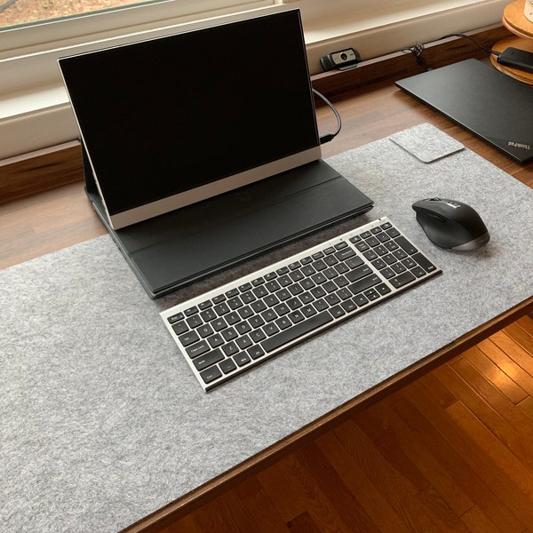 Felt Desk Pad, Custom Felt Desk Mat, Office Desk Accessories, Large ...