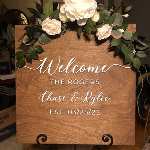 Circle 3D Wedding Welcome Sign Custom Wood Wedding Sign - Etsy