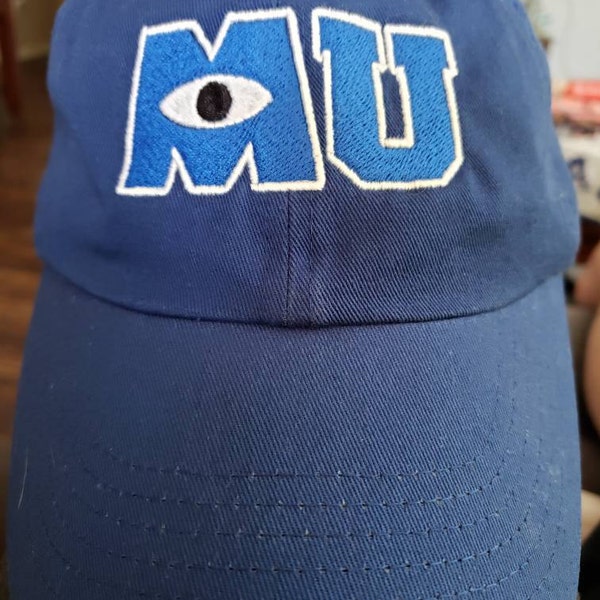 MU Monsters University Hat, Embroidered Cap, Stitched Baseball Hat ...
