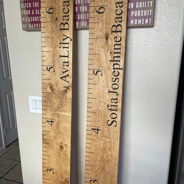 Wooden Growth Ruler - Growth Chart - Oversized Ruler - Etsy