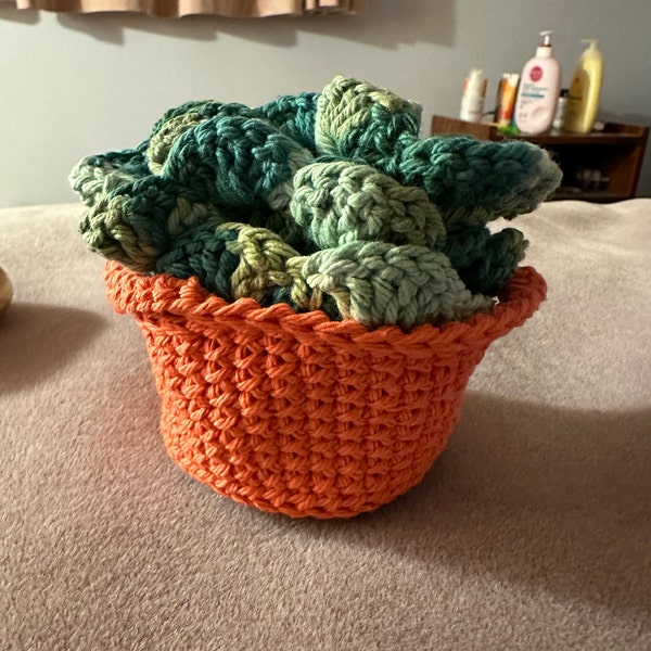 CROCHET PATTERN - Succulent Plant Pot Coaster Crochet Pattern Flower ...