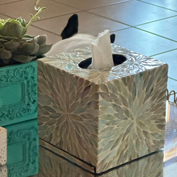 Waves Mother Pearl Tray, Ocean Rectangle Serving Tray, Beach Breakfast ...