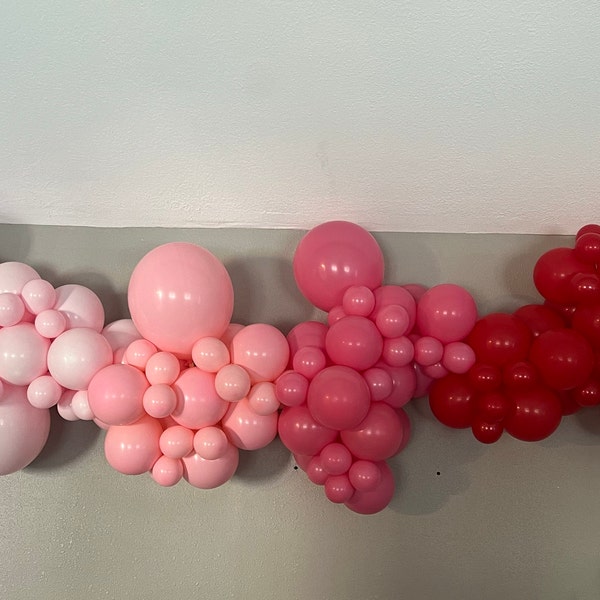Dolly THICK Balloon Garland Kit With White, Powder Pink, Bubble Gum ...