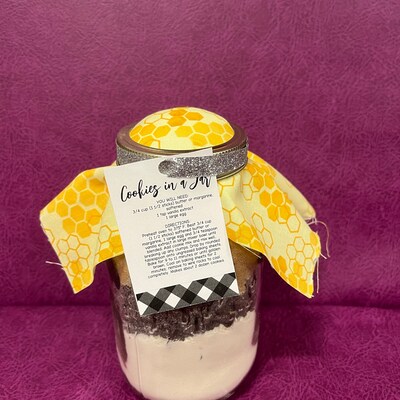 Editable Holiday Cookie in a Jar Instructions Label, Christmas Baking ...