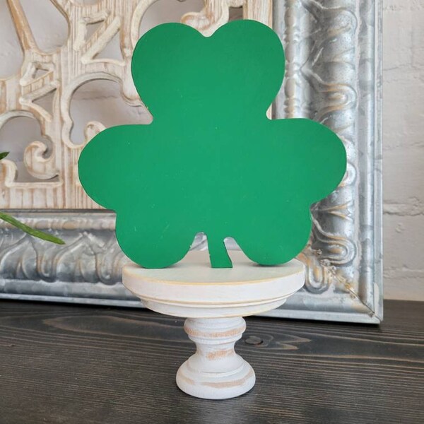 Shamrock Cutout- Three Leaf Clover Wood Craft- DIY Craft for March- St ...