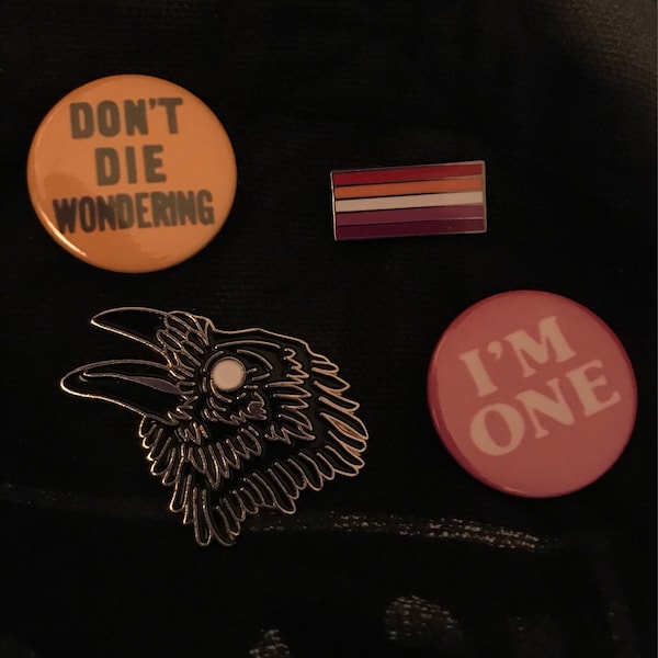 Community Lesbian Flag Pin — Subtle Pride Accessory LGBT Enamel Queer ...